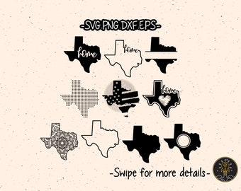 Texas Map Dxf File - Etsy