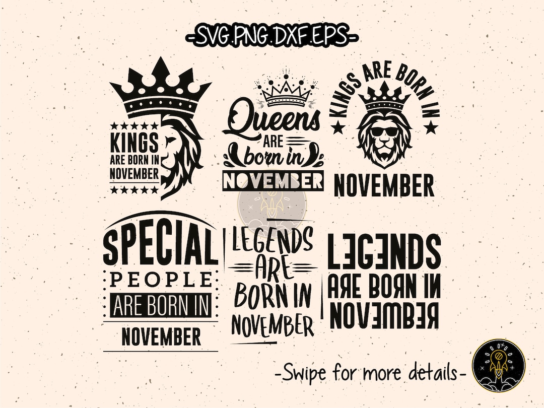 November Birthday SVG Cut File Cricut Clipart Silhouette Cameo - Etsy