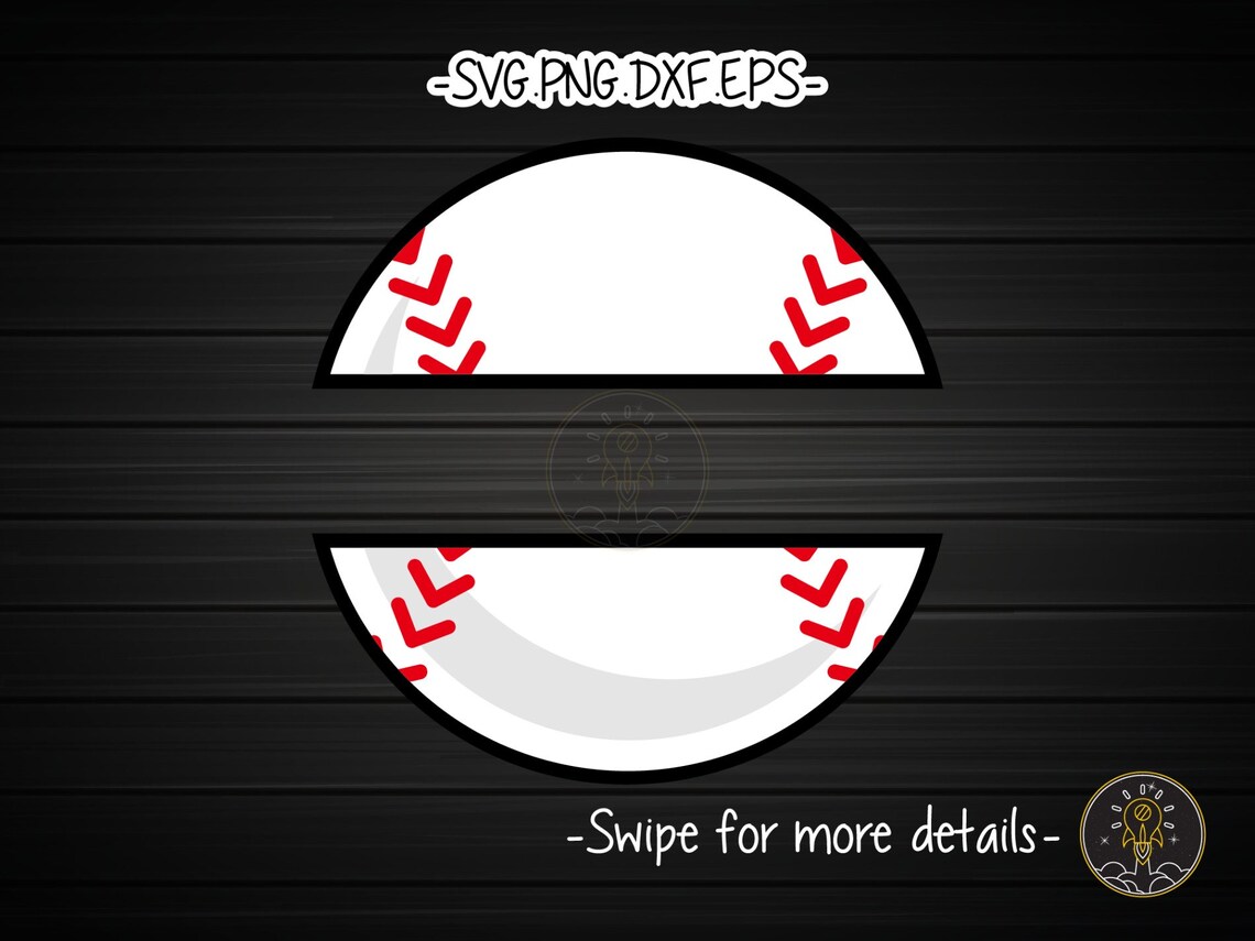 Split Baseball Team SVG Cut File Cricut Clipart - Etsy