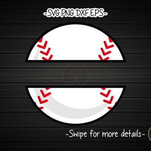 Split Baseball Team SVG Cut File Cricut Clipart - Etsy
