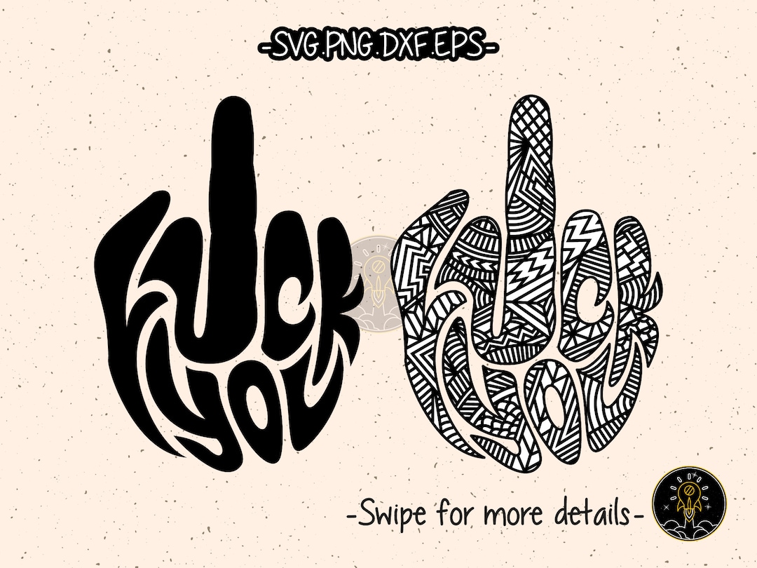 Middle Finger SVG Fuvk You Cut File Cricut Clipart Silhouette Cameo - Etsy