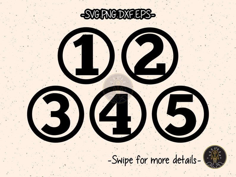 Round Circle Numbers SVG Cut File Cricut Clipart - Etsy