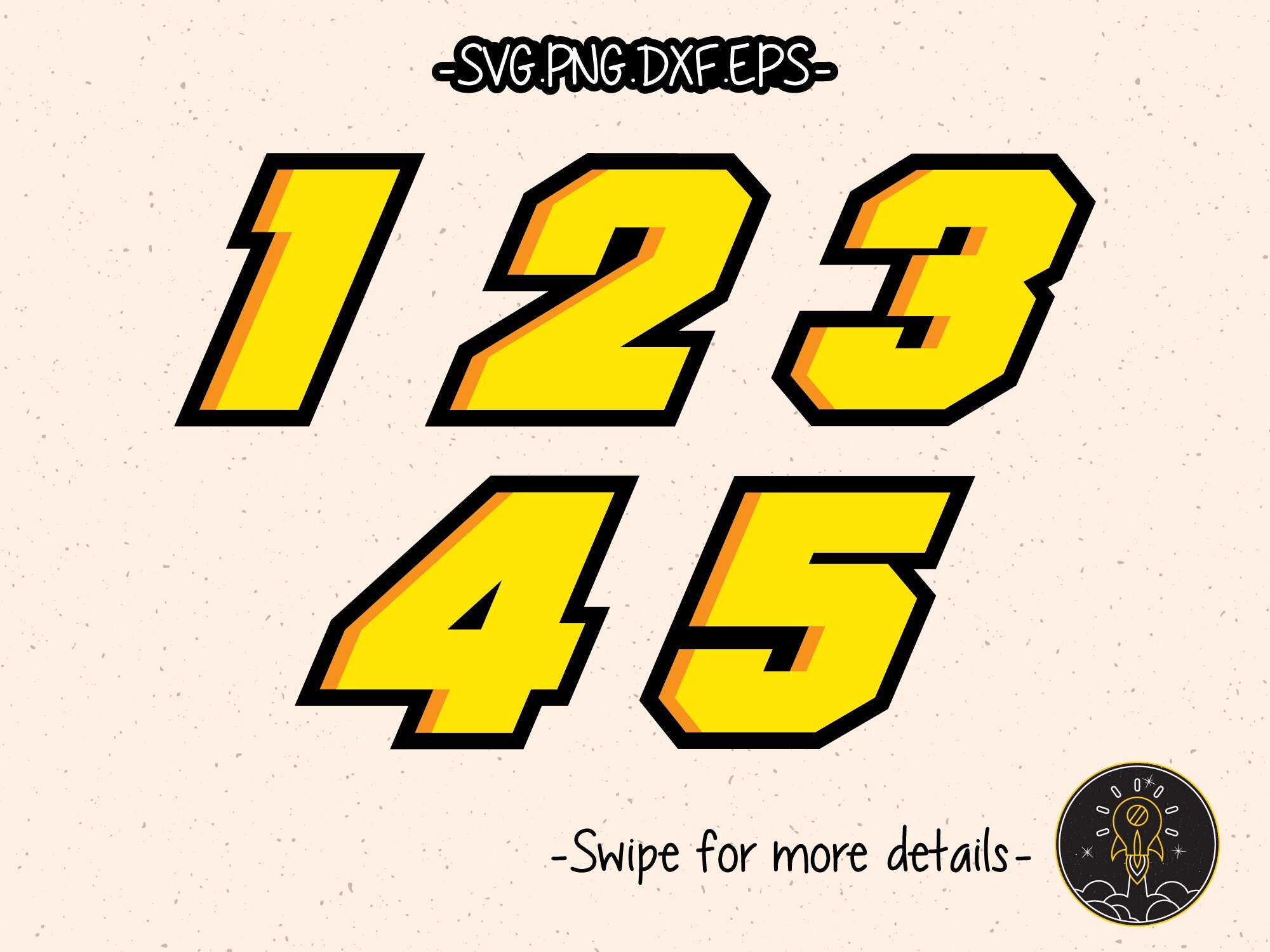 Supercross Motocross Racing Nascar Numbers Letters Font | Etsy