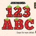Strawberry Fruit Number Letter Font Alphabet SVG Cut File Cricut ...