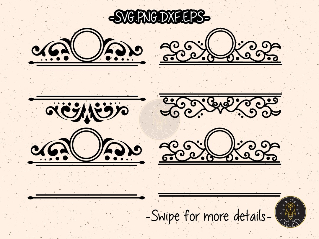 Mailbox Split Monogram Frame SVG Cut File Cricut Clipart - Etsy
