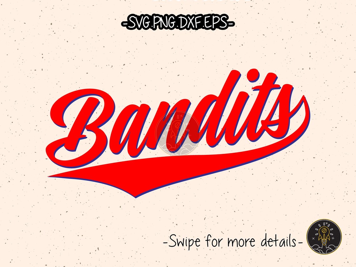 Bandits Baseball SVG Cut File Cricut Clipart - Etsy