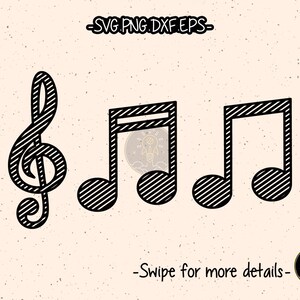 Musical Music Notes SVG Cut File Cricut Clipart - Etsy