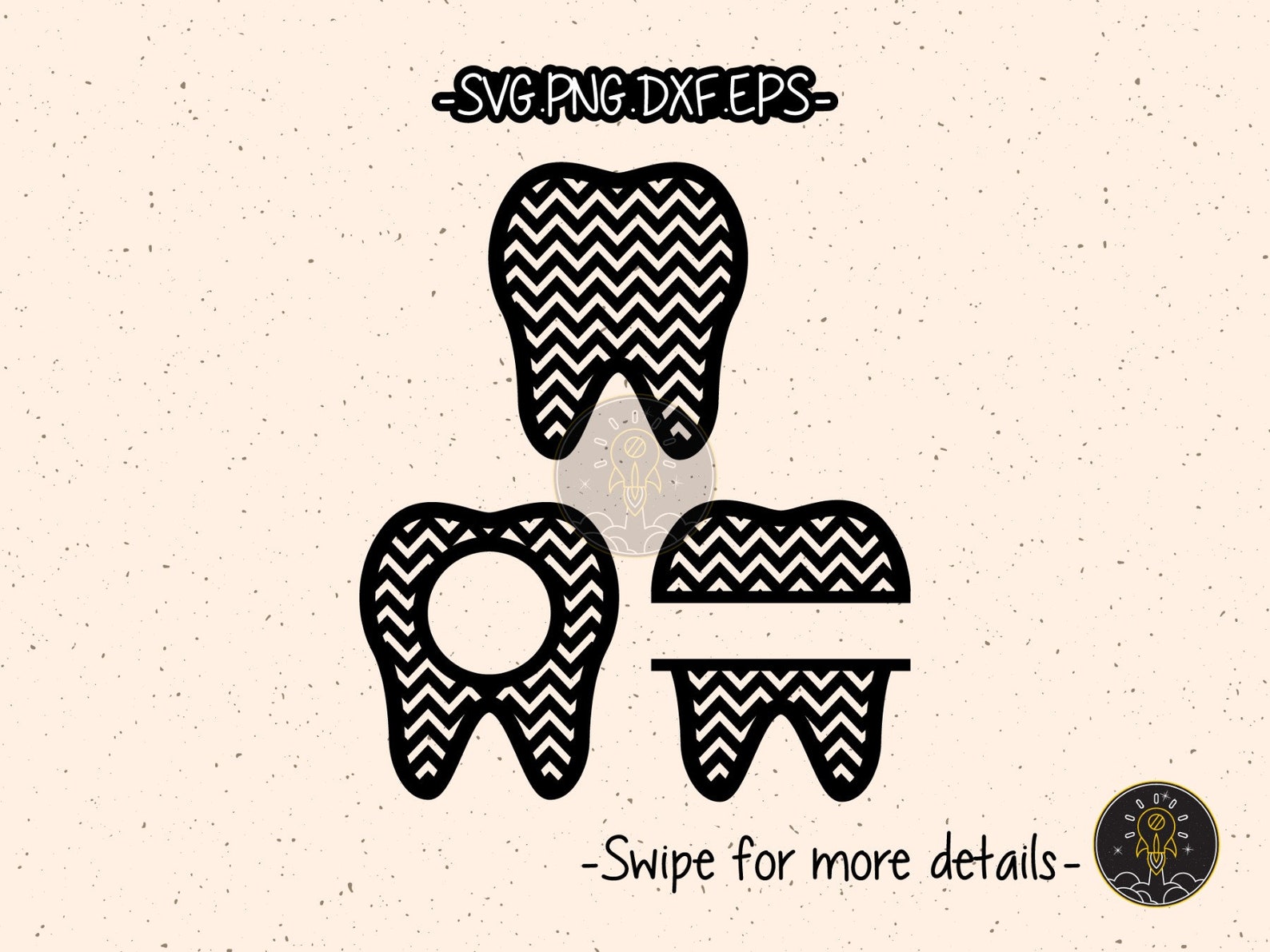 Tooth Dentist Dental Teeth Monogram SVG Cut File Cricut Clipart - Etsy