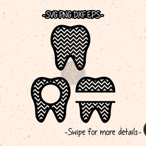 Tooth Dentist Dental Teeth Monogram SVG Cut File Cricut Clipart - Etsy