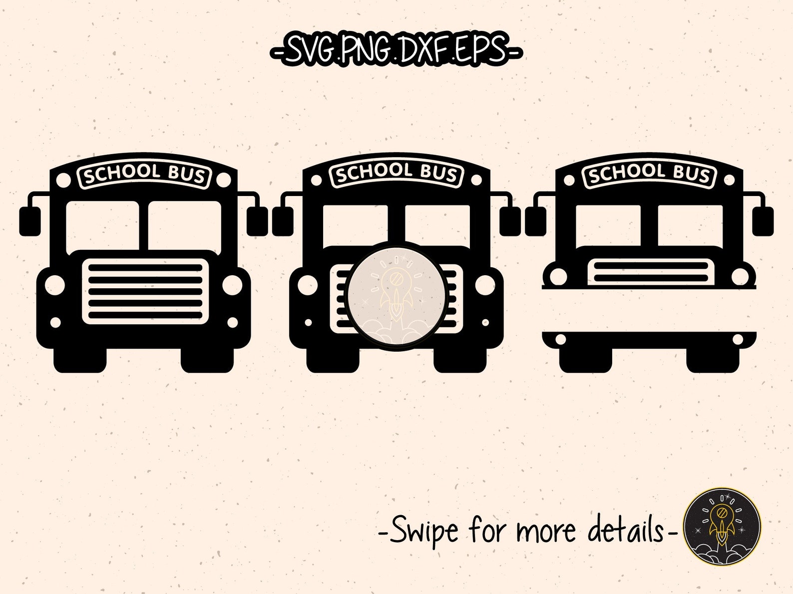 School Bus Monogram Frame SVG Cut File Cricut Clipart - Etsy