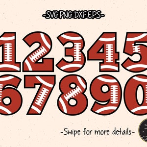 American Football Team Number Letter Font Alphabet SVG Cricut Cut File ...