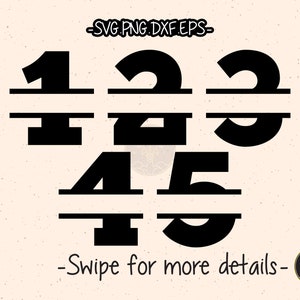 Split Number Monogram Frame SVG Cricut Cut File Clipart - Etsy
