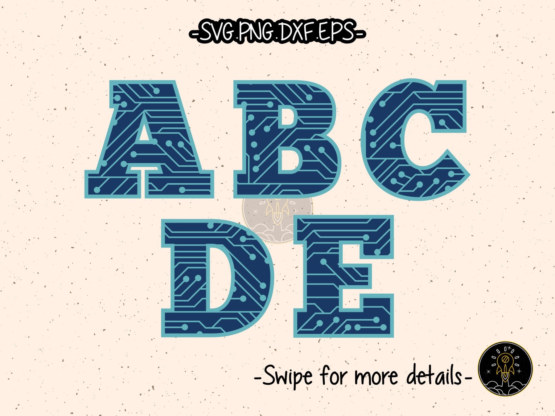 Electronic Technology Circuit Board Font Alphabet Letter SVG - Etsy