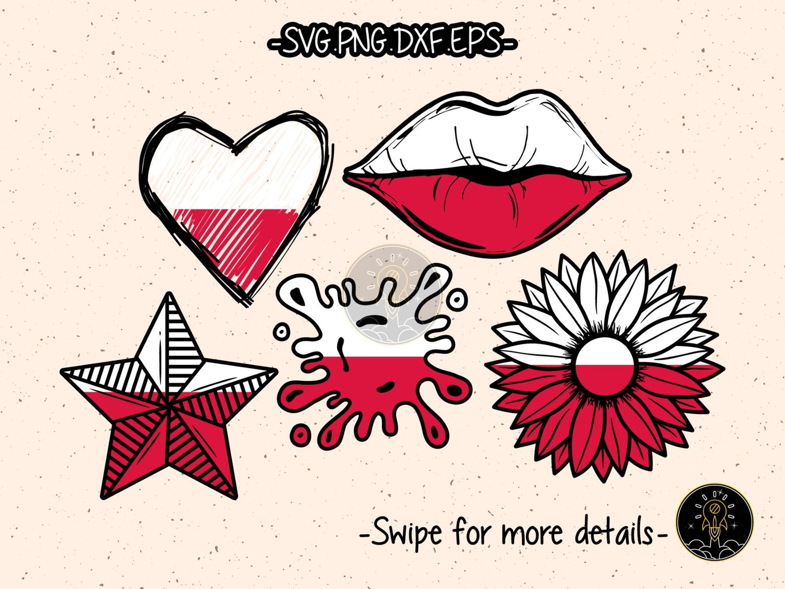 Poland Flag Heart Sunflower SVG Cut File Cricut Clipart - Etsy
