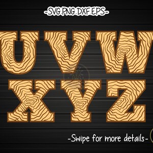 Wood Wooden Alphabet Number Letter Font SVG Cut File Cricut Clipart - Etsy