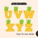 Pineapple Number Letter Font Alphabet SVG Cricut Cut File Clipart - Etsy