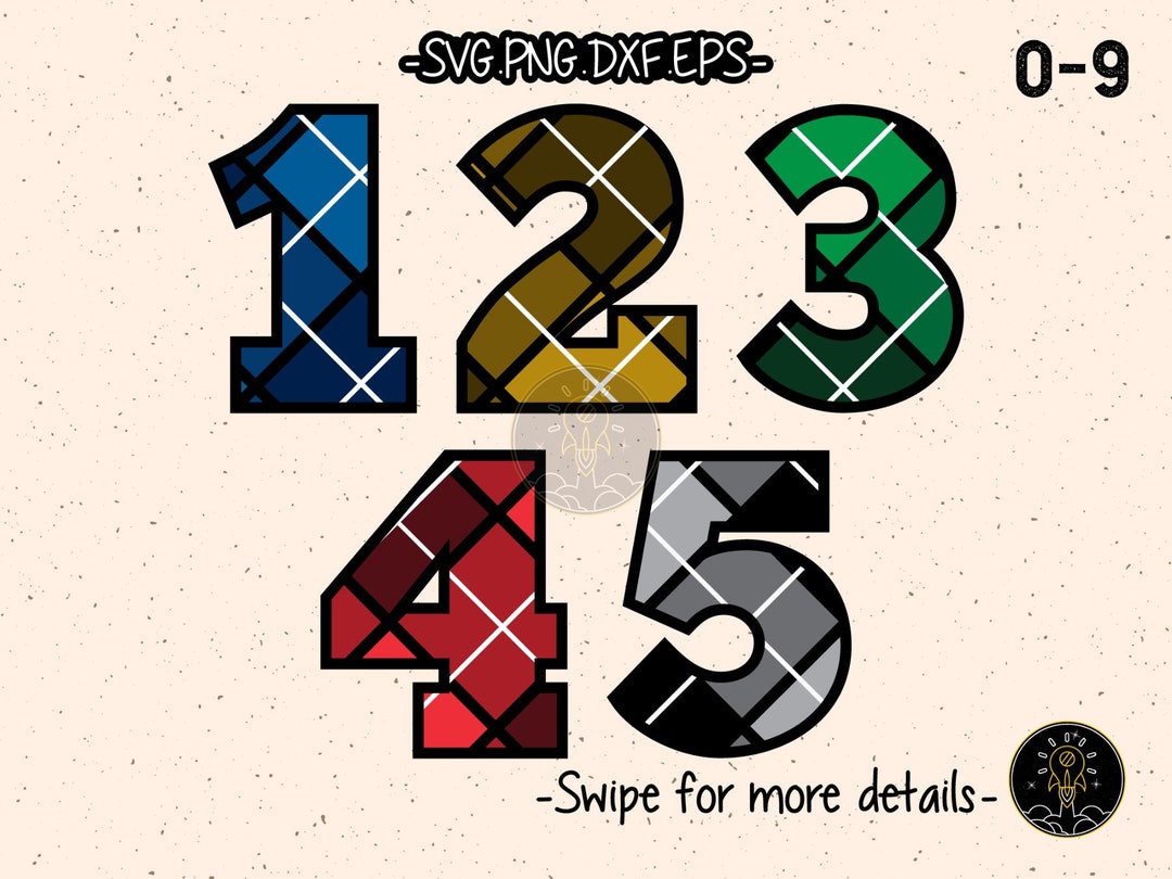Lumberjack Flannel Buffalo Plaid Numbers SVG Cut File Cricut Clipart - Etsy