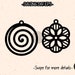 Circle Earring Template SVG Laser Cut File | Wood Leather Earring - Etsy