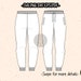 Long Jogger Pants SVG CAD Technical Flat Sketch Fashion PDF Eps Cut ...