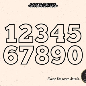 Outline Number Letter Font Alphabet SVG Cricut Cut File Clipart - Etsy