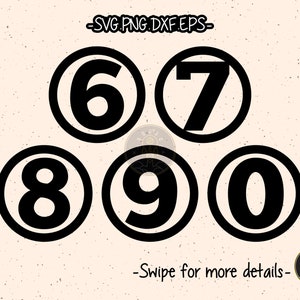 Round Circle Numbers SVG Cut File Cricut Clipart - Etsy