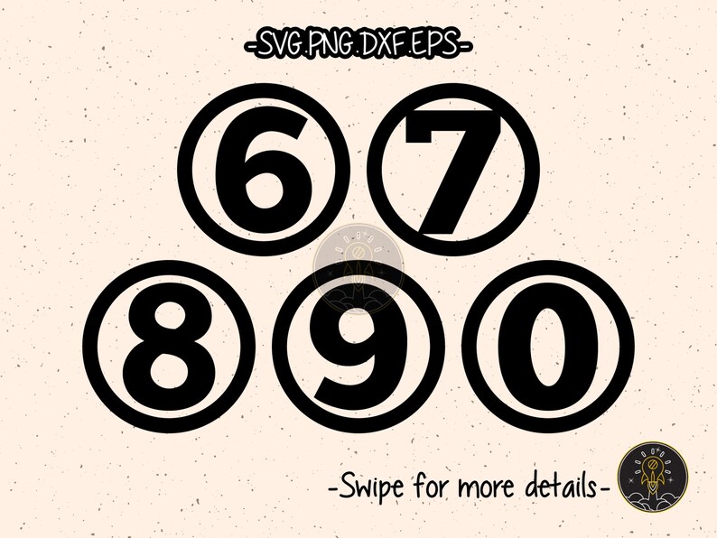Round Circle Numbers SVG Cut File Cricut Clipart - Etsy