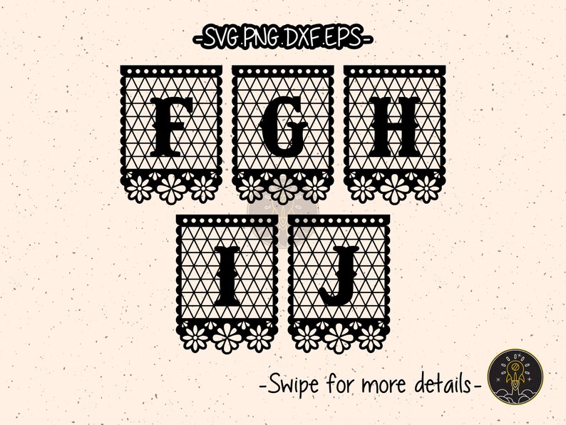 Papel Picado Number Letter Alphabet SVG Cut File Cricut - Etsy