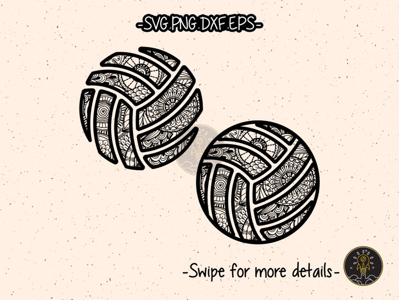 Volleyball Zentangle SVG Cut File Cricut Clipart - Etsy