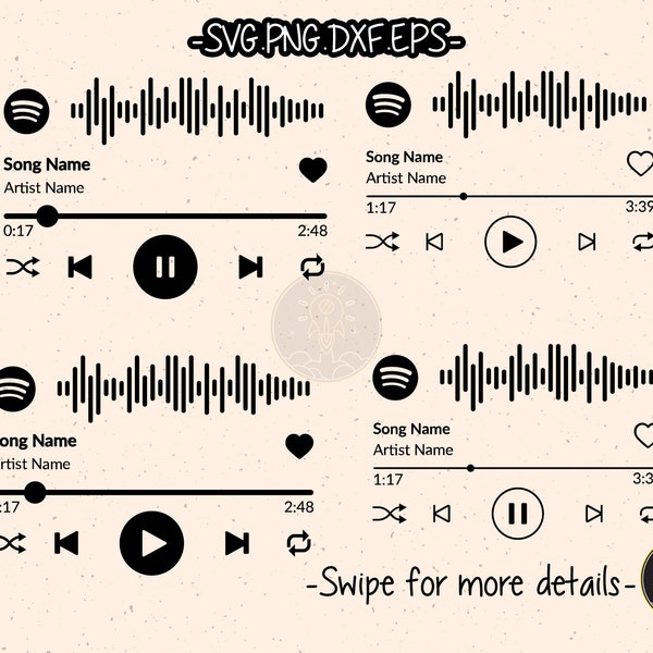 Spotify Svg - Etsy