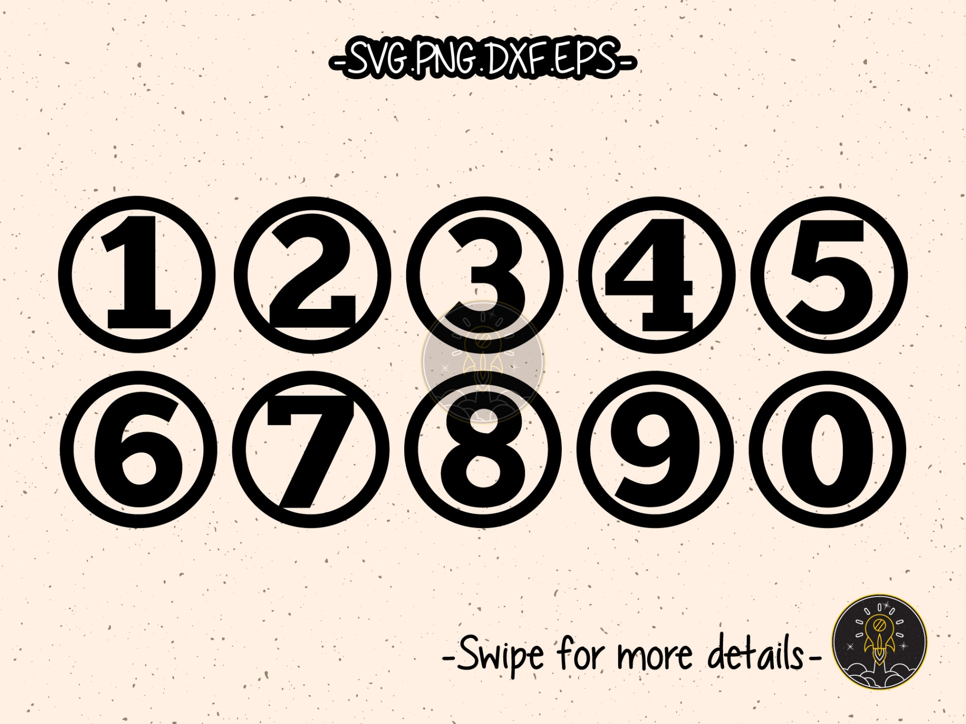 Round Circle Numbers SVG Cut File Cricut Clipart - Etsy Canada