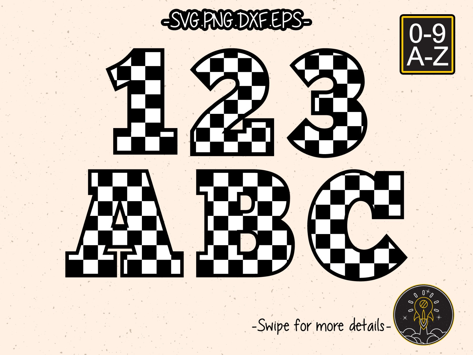 Racing Checkered Number Font Alphabet SVG Cricut Cut File - Etsy UK