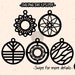 Circle Round Earring Template SVG Laser Cut File | Leather Wood Earring ...