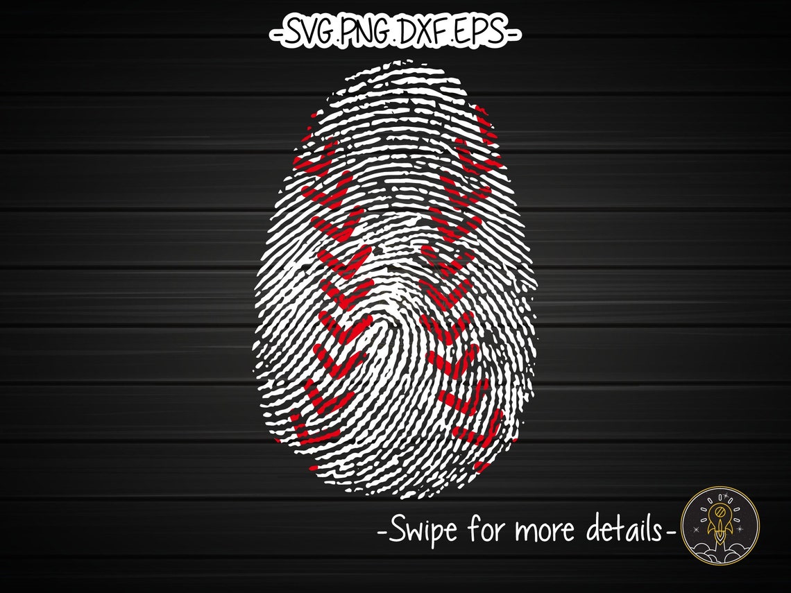 Baseball Its in My DNA Fingerprint SVG Sticker Decal | Etsy