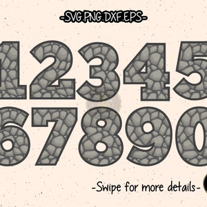Rock Stone Number SVG Cut File Cricut Clipart - Etsy