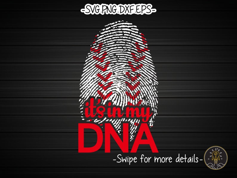 Baseball Its in My DNA Fingerprint SVG Cricut Cut File - Etsy