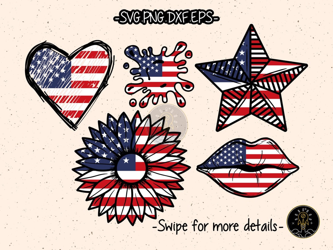 Flag of America SVG United States Heart Sunflower Cut File Cricut ...