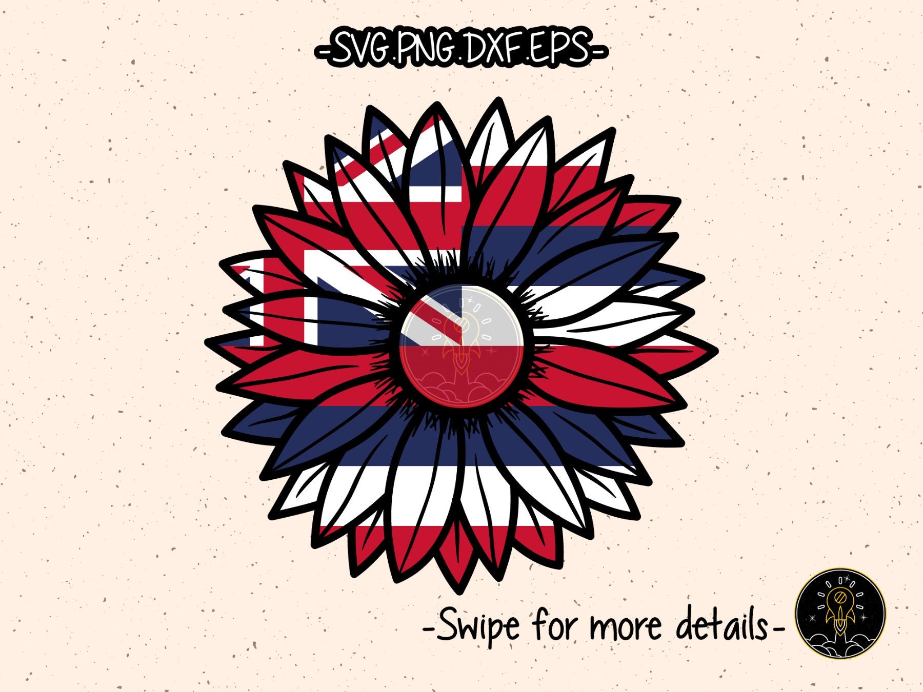 Hawaiian Hawaii State Flag Heart Sunflower SVG Cut File Cricut - Etsy