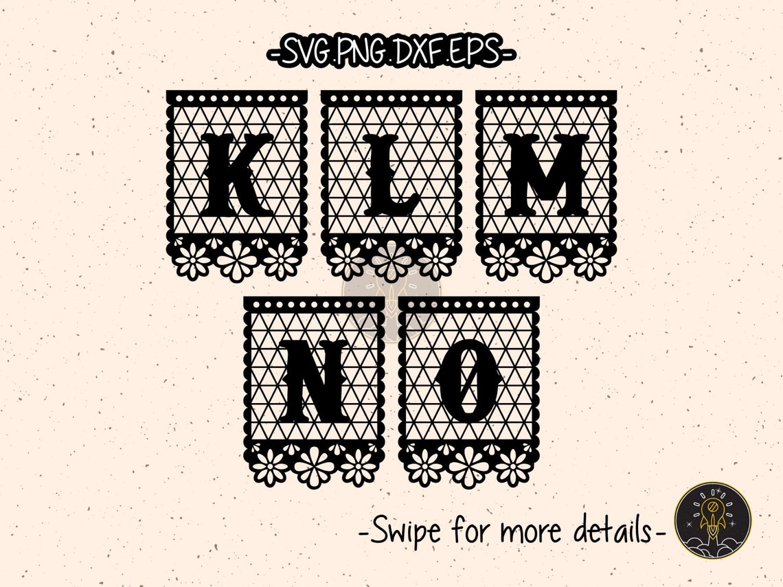 Papel Picado Number Letter Alphabet SVG Cut File Cricut - Etsy