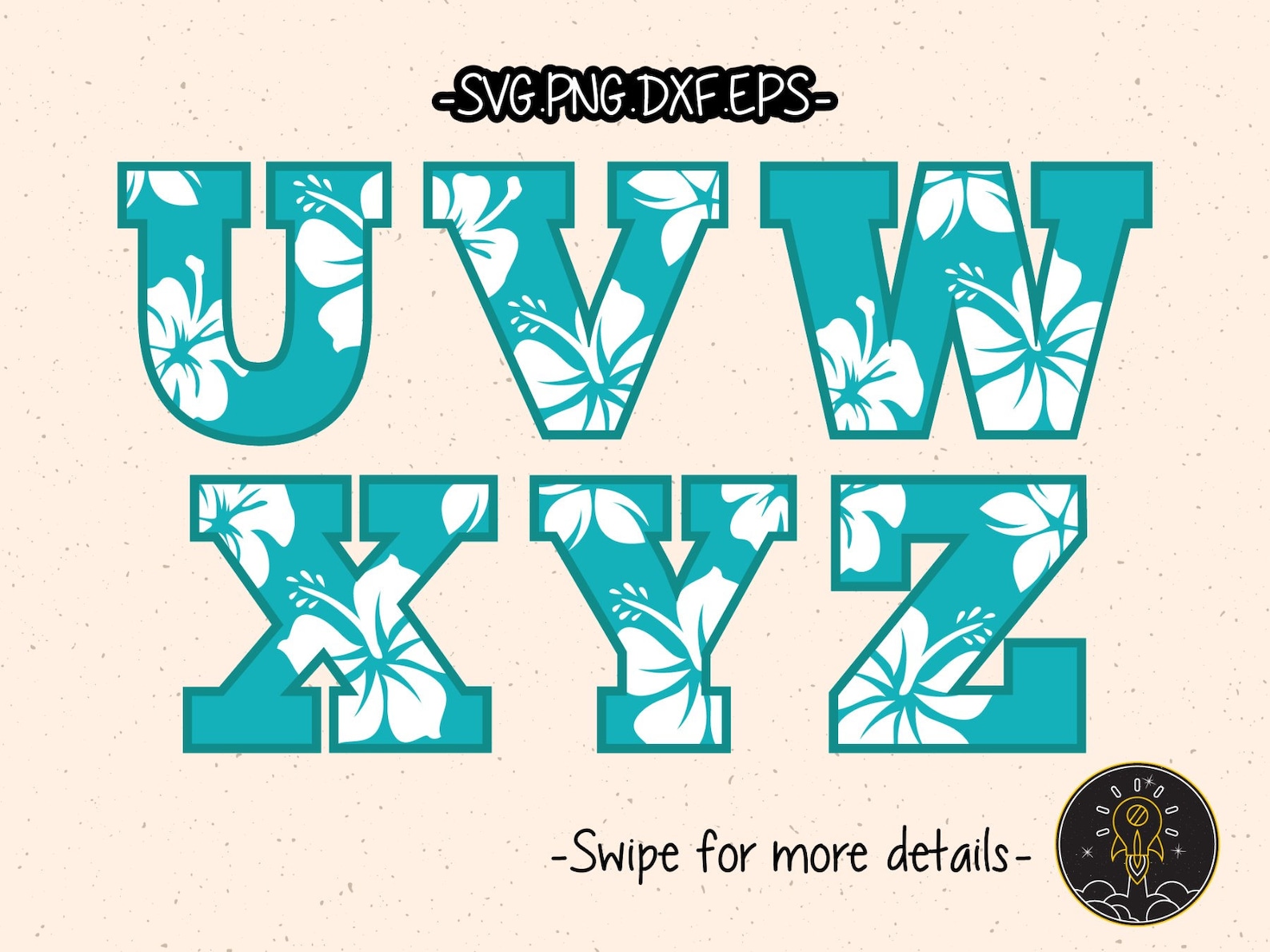 Hawaii Hawaiian Hibiscus Numbers Letters Font Alphabet SVG | Etsy