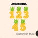 Pineapple Number Letter Font Alphabet SVG Cricut Cut File Clipart - Etsy