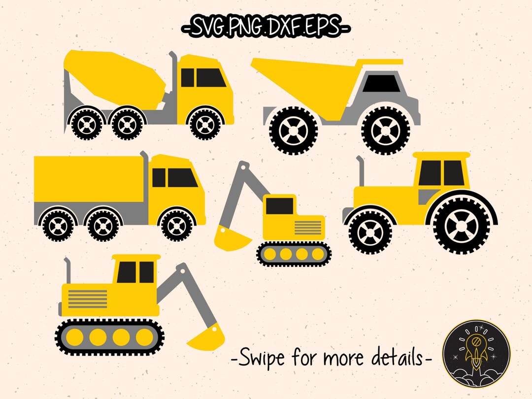 Construction Transportation Dump Truck Crane Tractor Excavator Backhoe ...