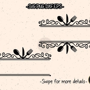 Kitchen Split Monogram Frame SVG Cut File Cricut Clipart - Etsy