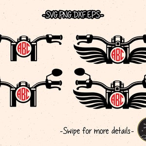 Moto Rider Biker Motorcycle Monogram Frame SVG Cricut Cut File - Etsy