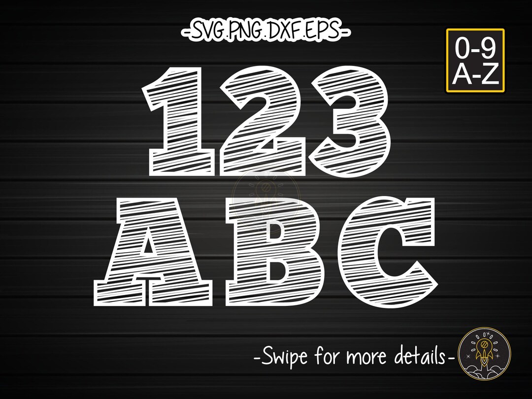 Chalkboard Chalk Number Letter Font Alphabet SVG Cricut Cut File ...