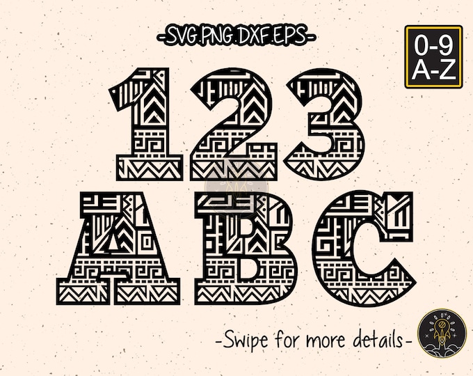 Fuente azteca, fuente maya, letras aztecas como PNG - Etsy México