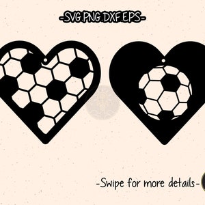 Football Soccer Earring Template SVG Laser Cut File | Acrylic Wood ...