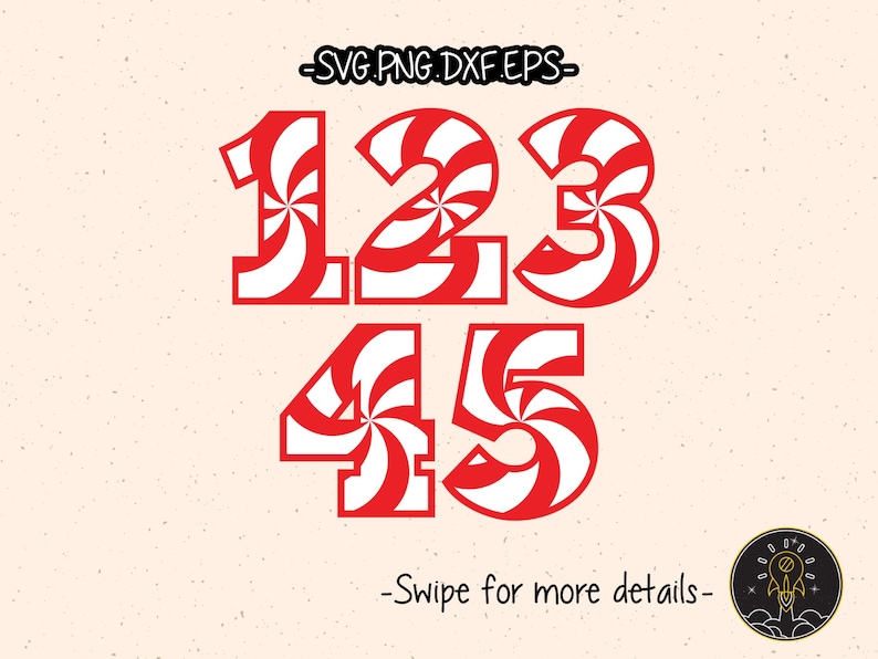 Candy Cane Christmas Number Letter Font Alphabet SVG Cricut - Etsy