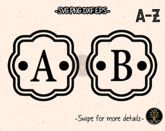 Monogram Framer Font With Square Frame Cliparts, Png, Svg, Eps Files, Monogram Creator, Font ...