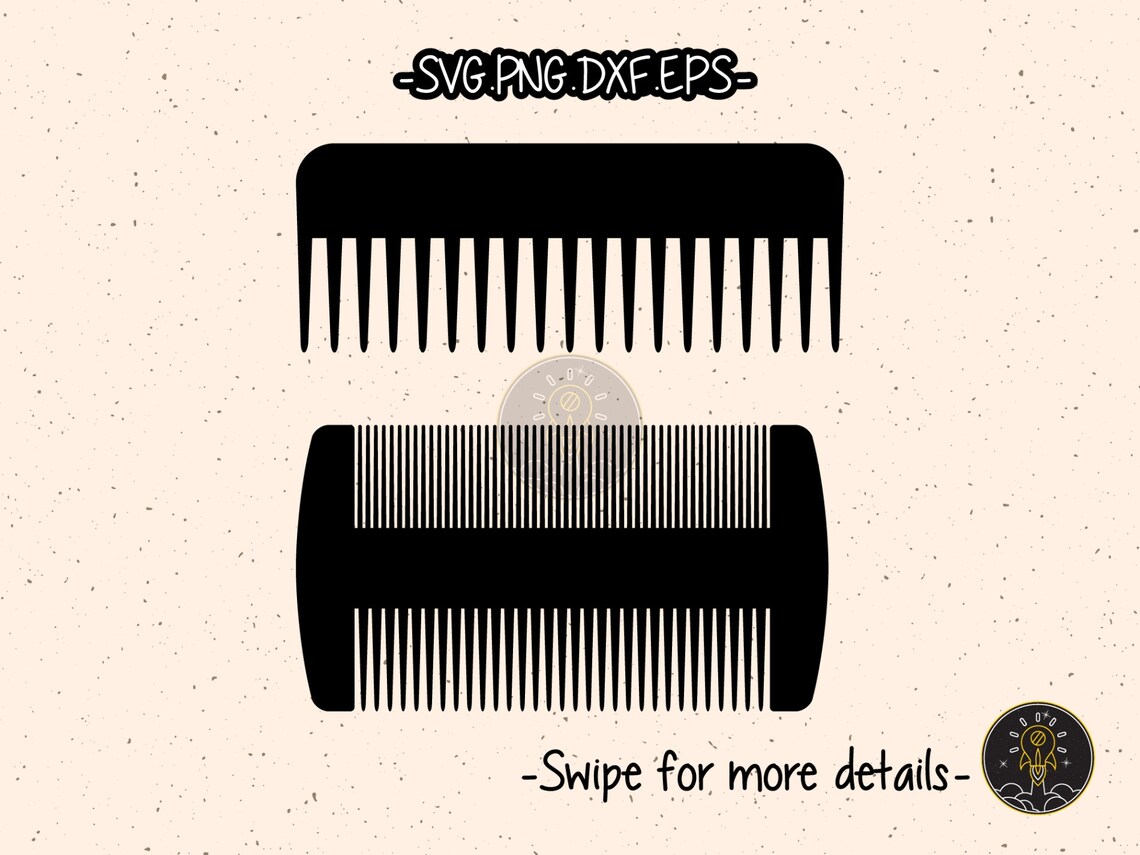 Unique Hair Beard Combs Template SVG Laser Cut File - Etsy