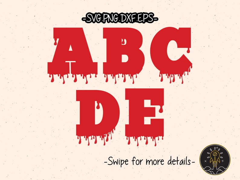 Bloody Blood Dripping Halloween Numbers Letter Font Alphabet - Etsy